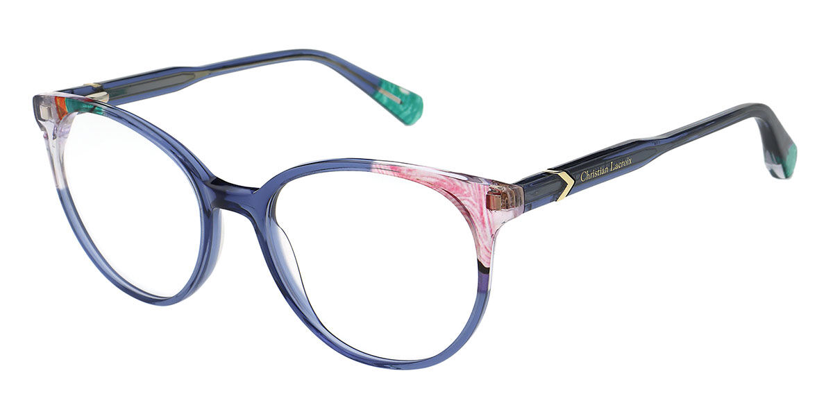 Christian Lacroix CL1150 601 Ovalado Transparent Blue/Floral Pink ...